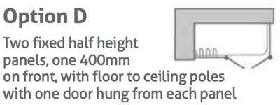 Impey Elevate Made to Order Corner Option D Shower Screen