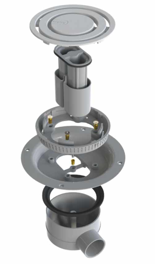 Impey UTVG01/H Horizontal Gravity Waste Vinyl Flooring