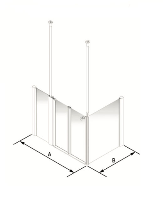AKW Larenco Half Height Glass Shower Enclosures