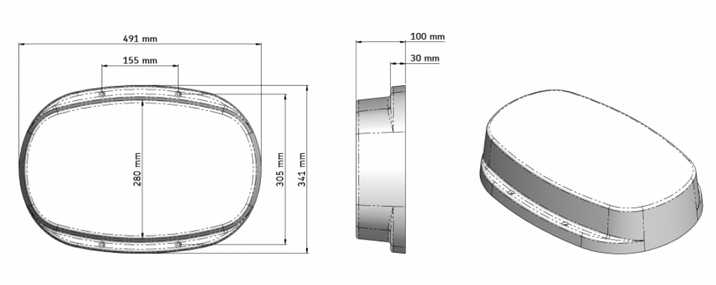 AKW Toilet Plinth 100mm 25043S