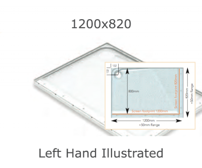 AKW Mullen Level Access Shower Tray For vinyl flooring