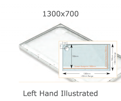 AKW Mullen Level Access Shower Tray For vinyl flooring