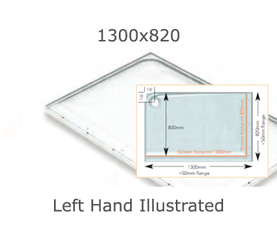 AKW Mullen Level Access Shower Tray For vinyl flooring