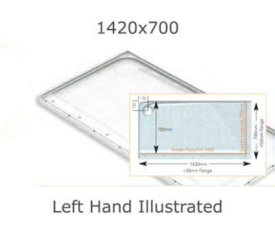 AKW Mullen Level Access Shower Tray For vinyl flooring