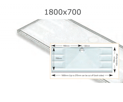 AKW Mullen Level Access Shower Tray For vinyl flooring
