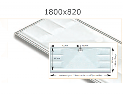 AKW Mullen Level Access Shower Tray For vinyl flooring