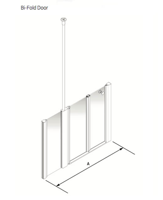 Larenco Alcove Half Height Shower Enclosure Bi-fold Door & Panel