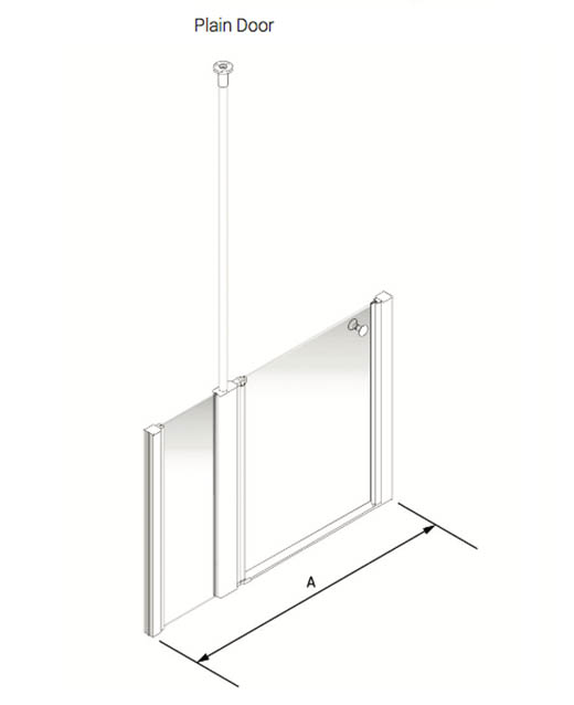 Larenco Alcove Half Height Shower Enclosure Door & Inline Panel