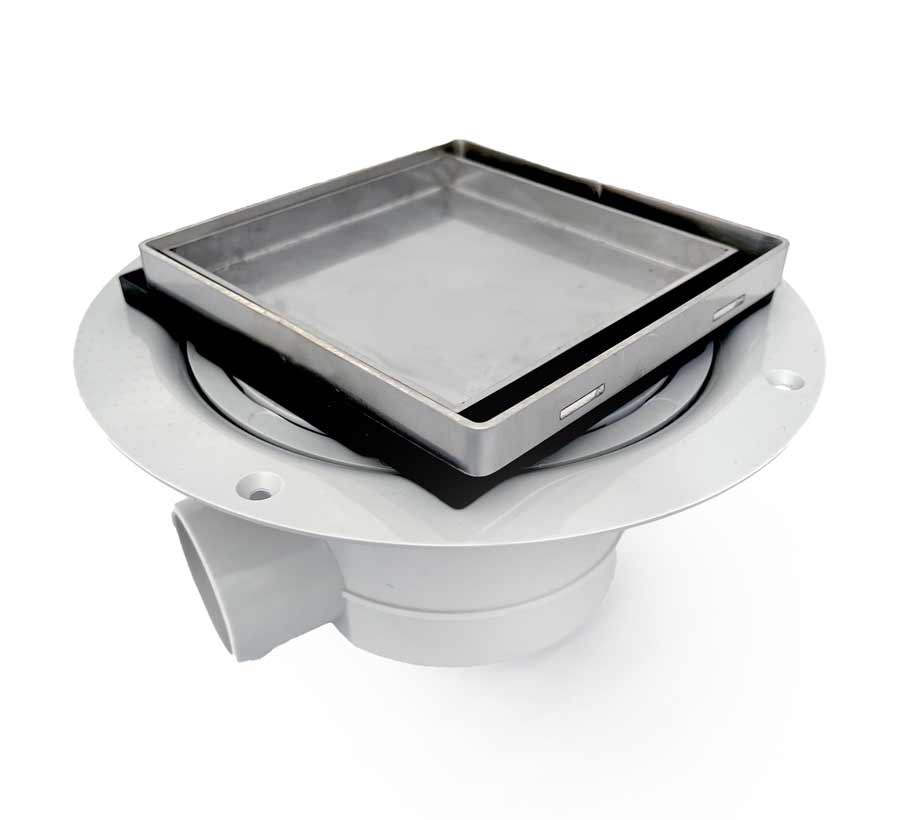 Horizontal Wet Floor Gravity Drain with 14mm tile insert