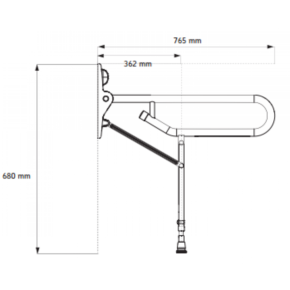 1800 Series | Fold Up Rails - Stainless Steel